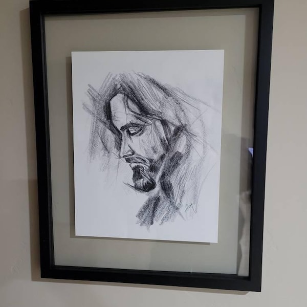 A Sketch of Christ. Christian Drawing. Minimalist Art. - Etsy