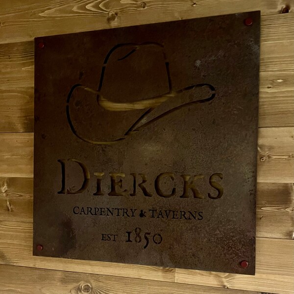 Custom Rusted Metal Sign Personalized Metal Wall Signs Farm Signs ...