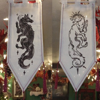 Linocut Print Original Sword & Tiny Dragon Ivory or Sun Paper - Etsy