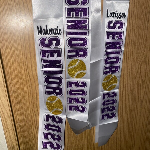 Senior Sashes - Softball Sashes. Customized Sash for Any Occasion ...