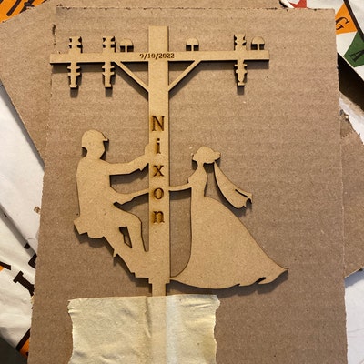 Lineman Wedding Cake Topper, Lineman Bride Cake Topper, IBEW Cake ...