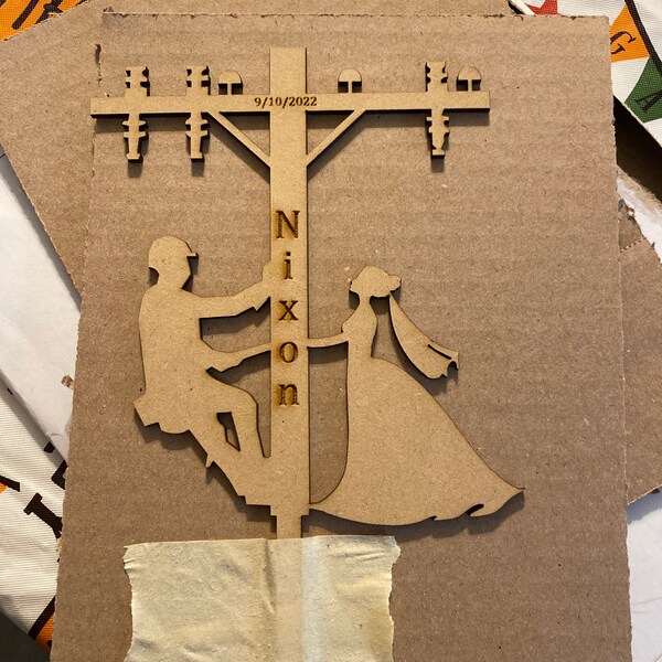 Lineman Wedding Cake Topper, Lineman Bride Cake Topper, IBEW Cake ...