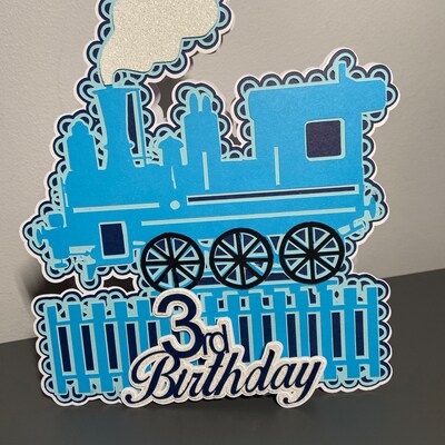 1 to 10 Age Train Card Cutting Files - Etsy