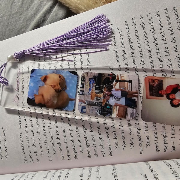 Custom Photos Bookmarks With Tassel, Personalized Name Bookmark for ...