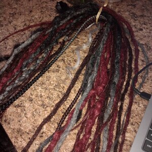 Synthetic Boho Dreadlocks With Long Loose Ends, Ginger Blonde Dark ...