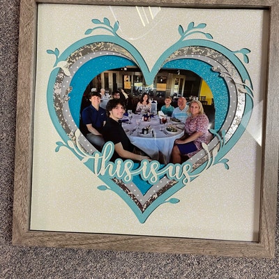 3D This is Us Family Heart Shadow Box With Custom Names, Family Tree ...