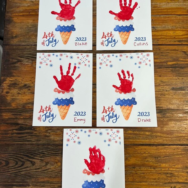 Back to School Handprint Keepsake Art, First Day of School DIY Craft ...