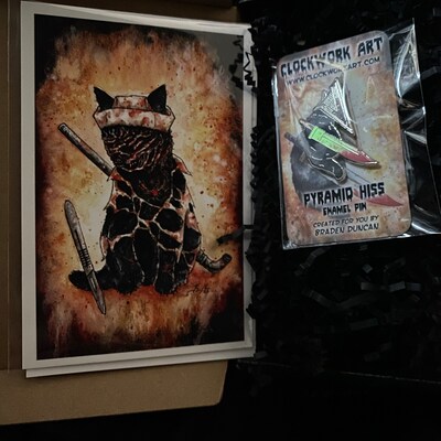 Fatal Fungi Feline: Deadly Parasol Watercolour Wicca Magic Black Cat ...