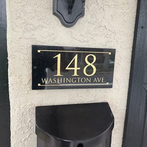 Stone Address Plaque With Engraved Numbers. Address Sign Made From ...