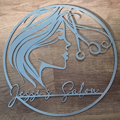 Custom Hair Dresser Metal Sign, Personalized Hair Stylist Name Sign ...