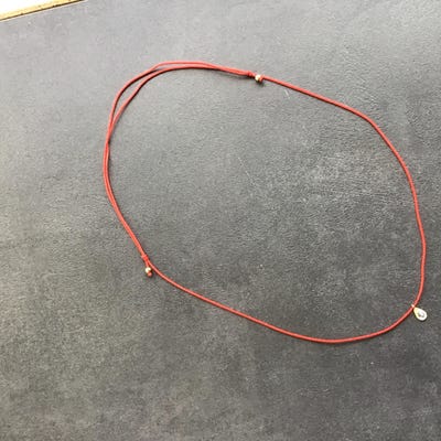 925 Sterling Silver Fish Necklace, Silver Fish Necklace, Red String ...