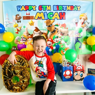 Personalised Super Mario Bros Birthday Backdrop - Etsy