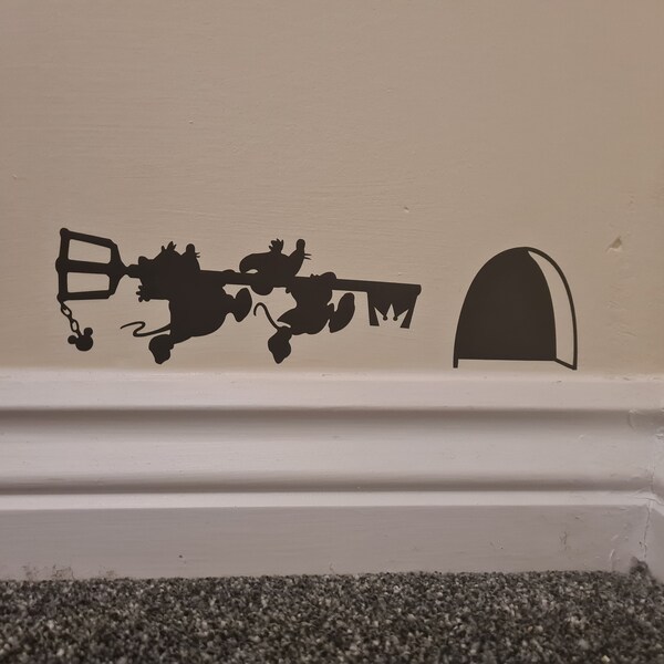 Cinderella Mice With Kingdom Hearts Key Decal Vinyl Wall Sticker Mouse ...