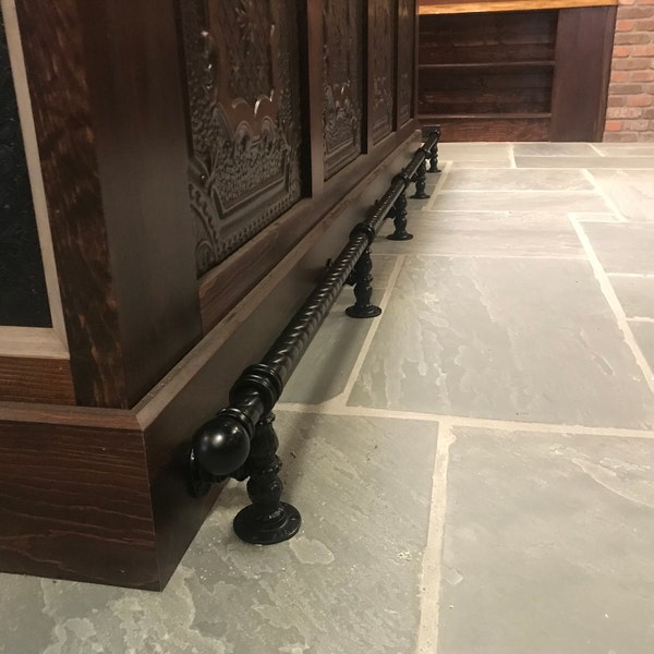 Industrial Style Bar Foot Rail Black Home Bar Foot Rail Kitchen Island ...
