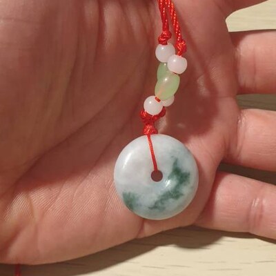 Genuine Certificate Jade Good Luck Protection Necklace, Green Jade ...