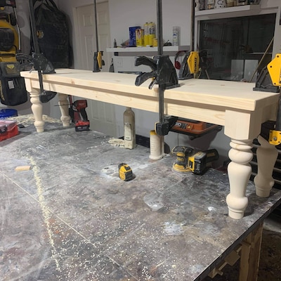 Bench Legs Woodlegs, Hand Turned Legs, Unfinished Bench Legs, DIY Legs ...