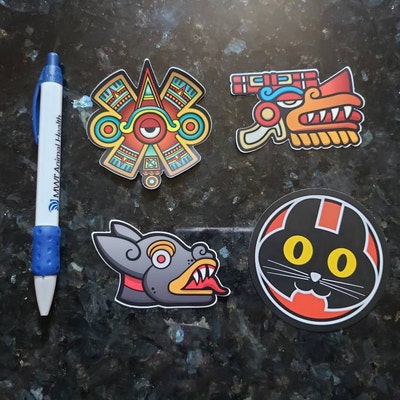 Aztec Year Symbols Vinyl Sticker 5 Packs - Etsy