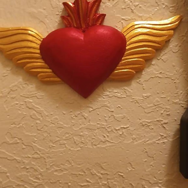 Epoxy Finish Milagros Wooden Heart (pacific Blue) | Modern Milagro ...