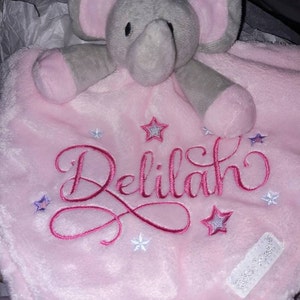 Personalised Embroidered Soft Baby Blanket With Name, Beautiful Script ...