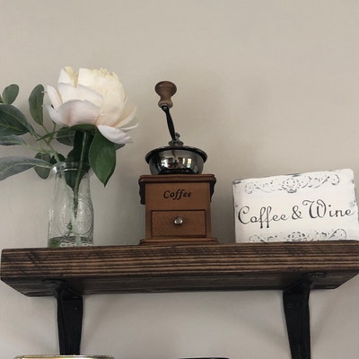 Small Coffee Bar Sign, Distressed Coffee Block Sign Stand, Farmhouse ...