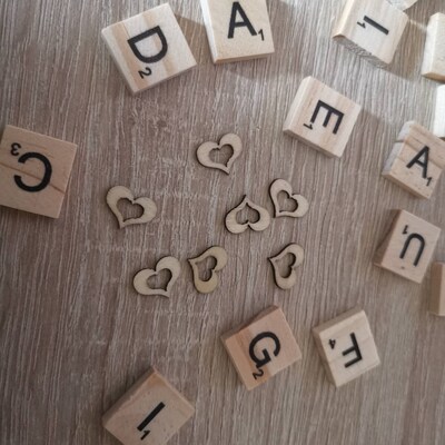 100 Pcs Wooden Scrabble Alphabet Letter Tiles With Score Marks - Etsy