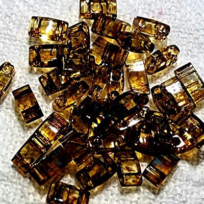 MATTE COBALT AB Miyuki Tila Beads 151FR Transparent Whole Tila, Half ...