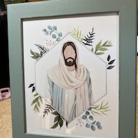Jesus Christ Faceless Portrait Watercolor Print - Etsy Canada