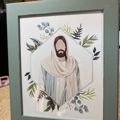 Jesus Christ Faceless Portrait Watercolor Print - Etsy