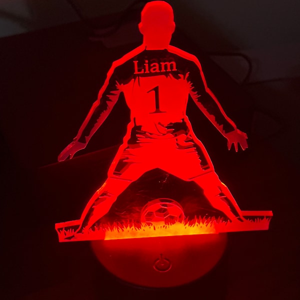 Personalized Soccer Lamp Gift Idea for Soccer Players Kids and Adults ...