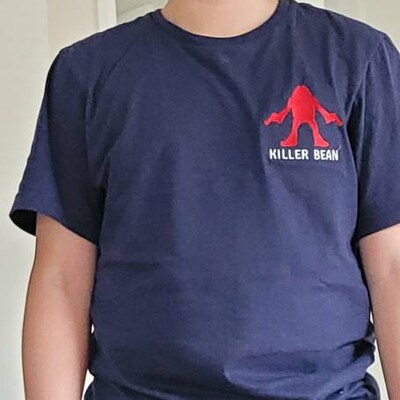 Killer Bean T-shirt: Embroidered Logo Official Killer Bean Merch Men's ...