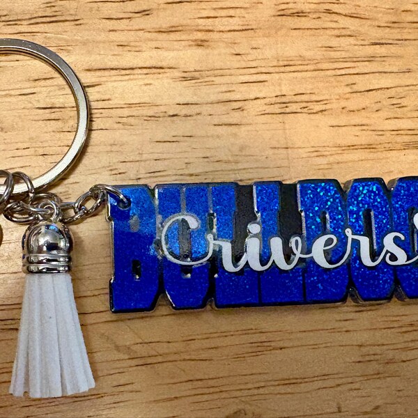 Personalized Bulldogs Keychain • School Pride Keychain • School Mascot ...