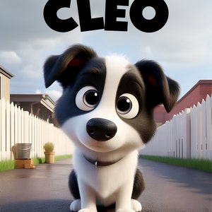 Custom Pixar Pet Poster, Custom Animated Pet Caricature, Pixar-inspired ...