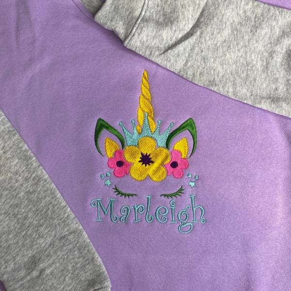 Girly Unicorn Face Embroidery Design, Floral Crown (instant Download ...