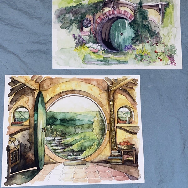 Bag End Painting, Watercolor Painting, Lord, Fantasy Art, Rings ...
