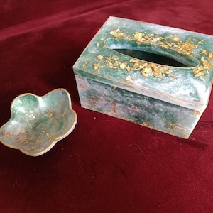 Resin Tray, Tray With Handles, Grey Marble Resin Tray, Marble and Gold ...