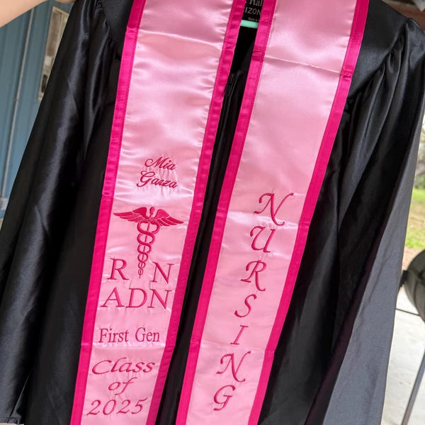 NURSING-RN Personalized Embroidery Graduation Stole - Etsy