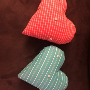 Heart Shaped Memory Pillow Made From a Loved Ones Shirt | Etsy