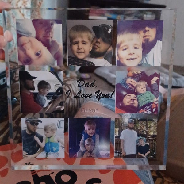 Acrylic Photo Block Custom Photo Collage Picture Frame Personalized ...