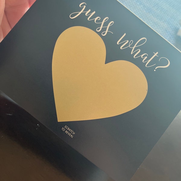 CUSTOM MESSAGE Guess What Scratch off Cards. Scratcher Card. Secret ...