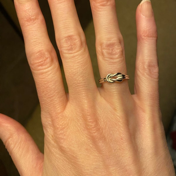 Sailor Knot Ring Sterling Silver Ring Infinity Knot Promise Ring ...