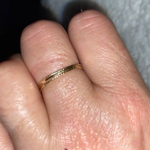 14K Gold Super Skinny Stacking Ring, Thin Stacking Ring, Super Thin ...
