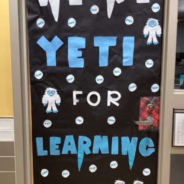 Winter Yeti Decor- Classroom Bulletin Board- Yeti Themed Door Set ...