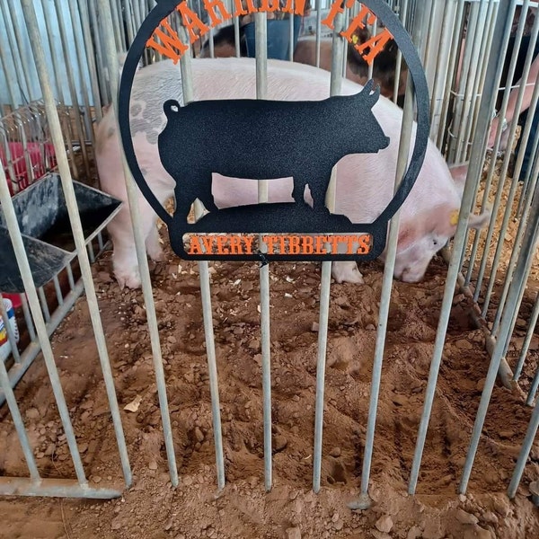 Custom Metal Livestock Sign: Personalized Farm Animal Pen Art - Etsy