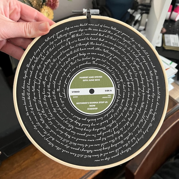 Personalised Song Sheet Music Notes Lyrics Print | 1st, 2nd Anniversary ...