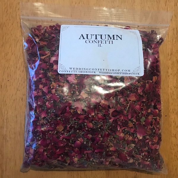 Natural Autumn Fall Wedding Confetti Rose Petal Biodegradable Flower ...