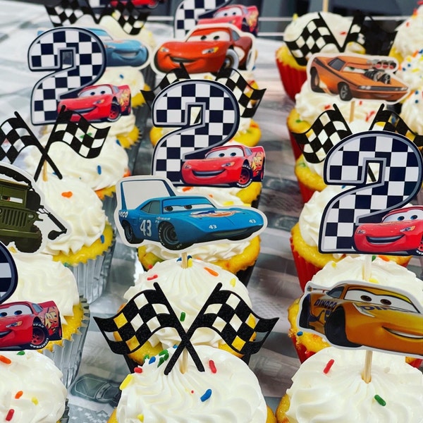 Cars Cupcake Toppers, Cars Birthday, Cars Party, Cars Supplies, Cars ...