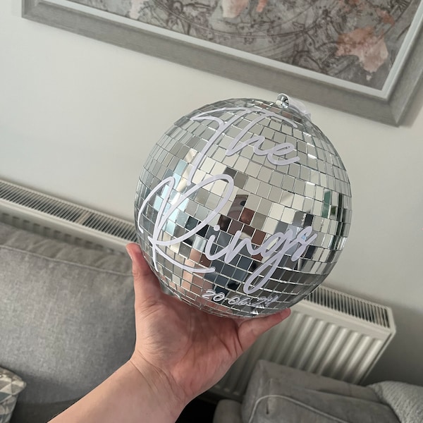 Personalised Disco Ball 20cm - Party & Wedding Decor | Unique Gift ...