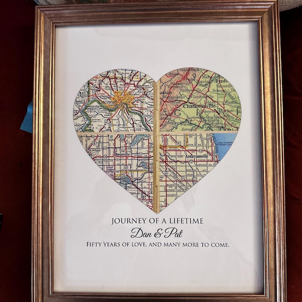 Custom Couples Travel Map Art Wedding Gifts, Anniversary Gifts for ...