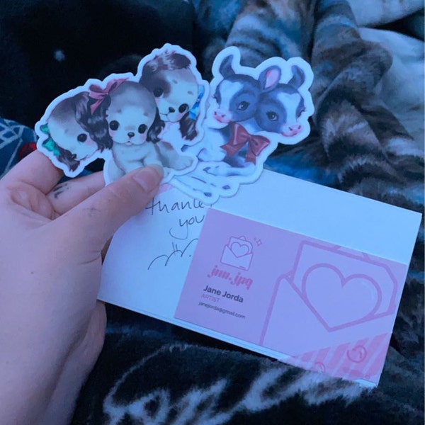 Creepy Cute Puppy Cerberus Sticker | Retro Kitsch Kawaii Pet Dog ...