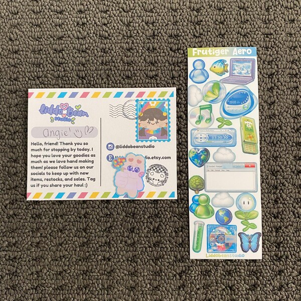 Frutiger Aero Deco Sticker Sheet | Matte Vinyl Sticker | Cute Sticker ...